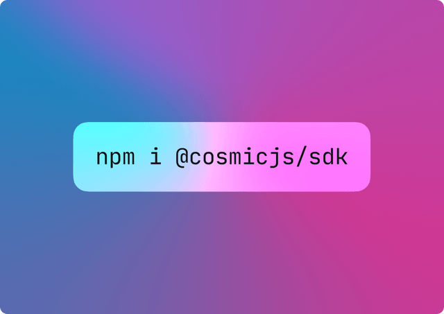 The #1 React CMS | Cosmic